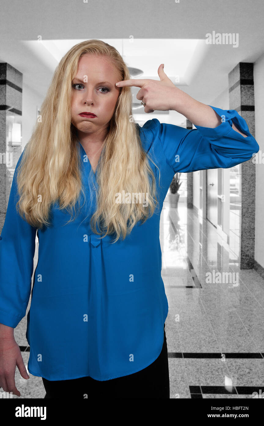 Woman Who Made a Mistake Stock Photo - Alamy