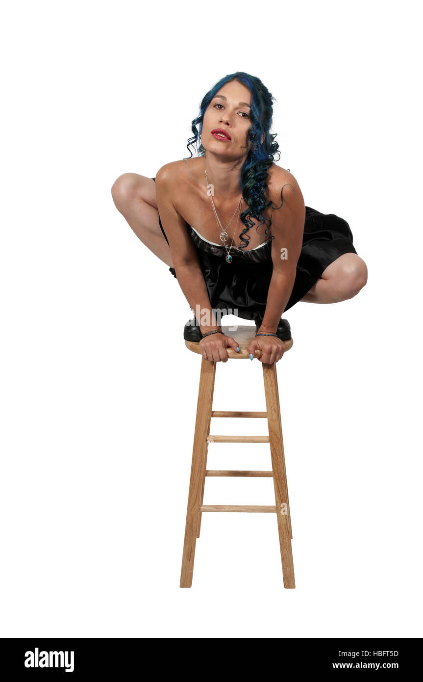 Gymnast woman acrobat performance Cut Out Stock Images & Pictures - Alamy