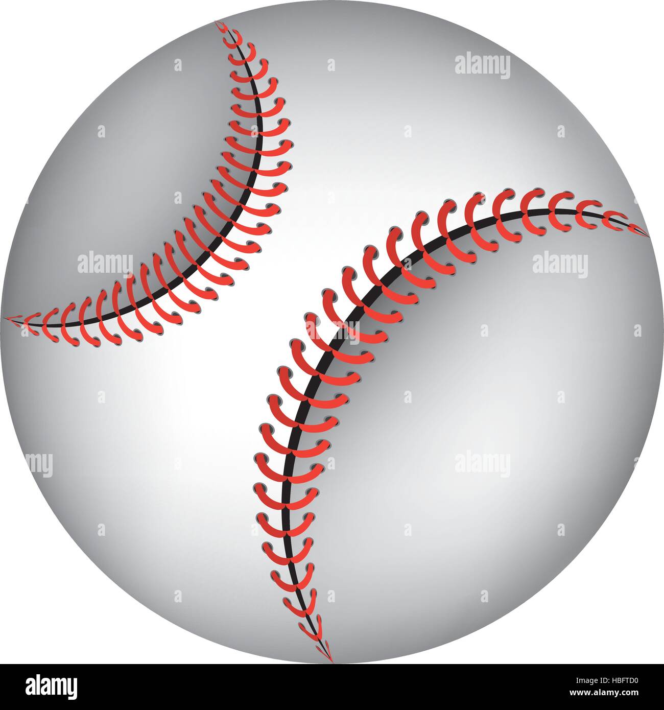 Baseball ball isolated icon over white background, vector illustration ...