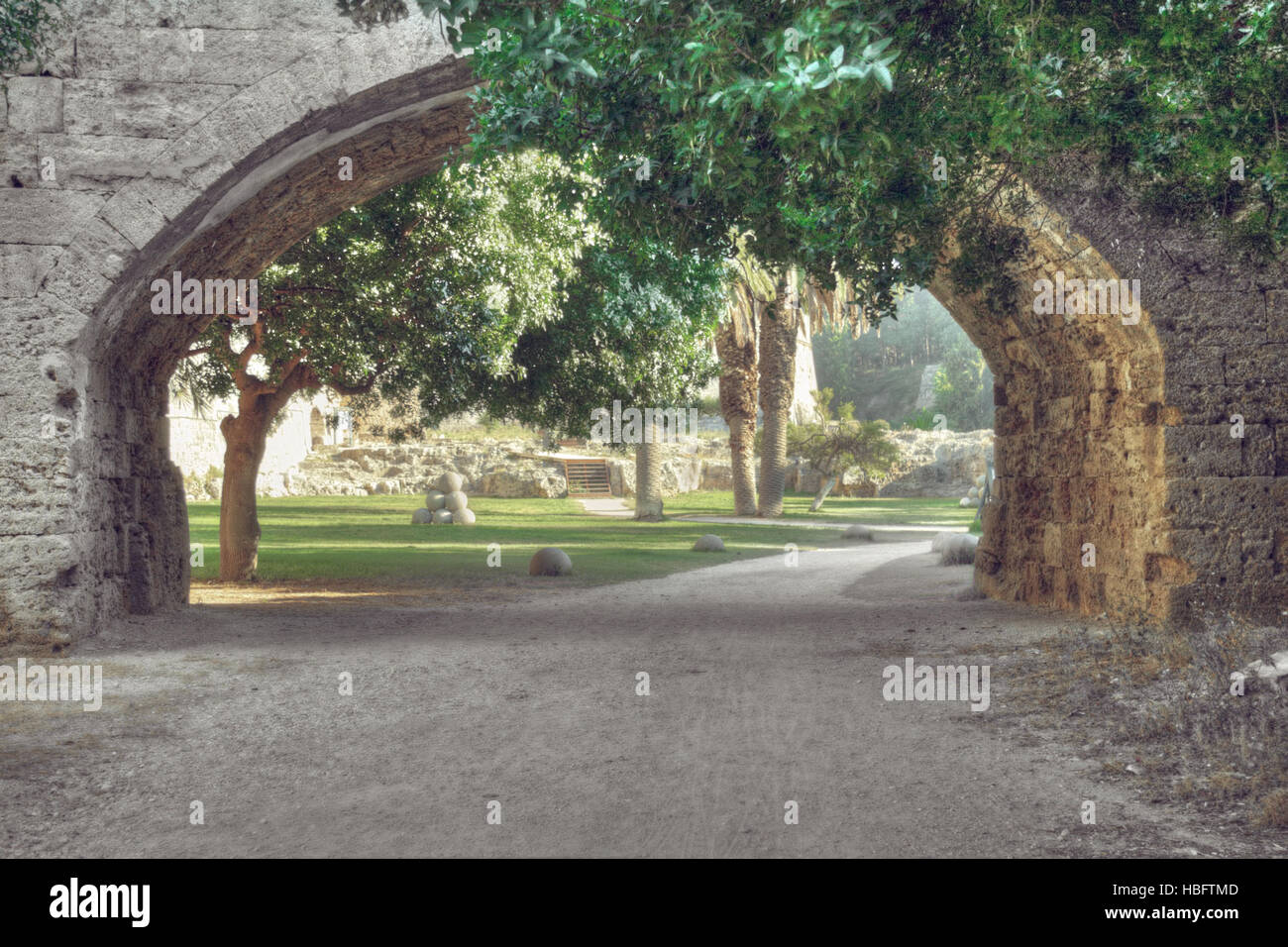 Road through the arc Stock Photo - Alamy