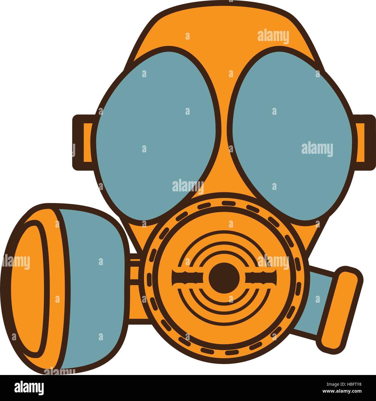 cartoon gas mask respiration protective design vector illustration eps ...