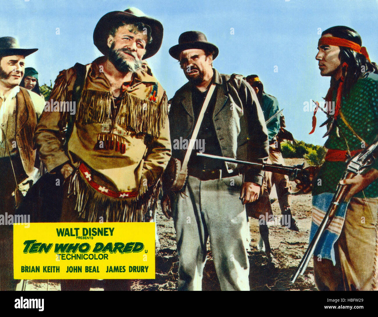 TEN WHO DARED, center from left: Brian Keith, R.G. Armstrong, 1960 ...