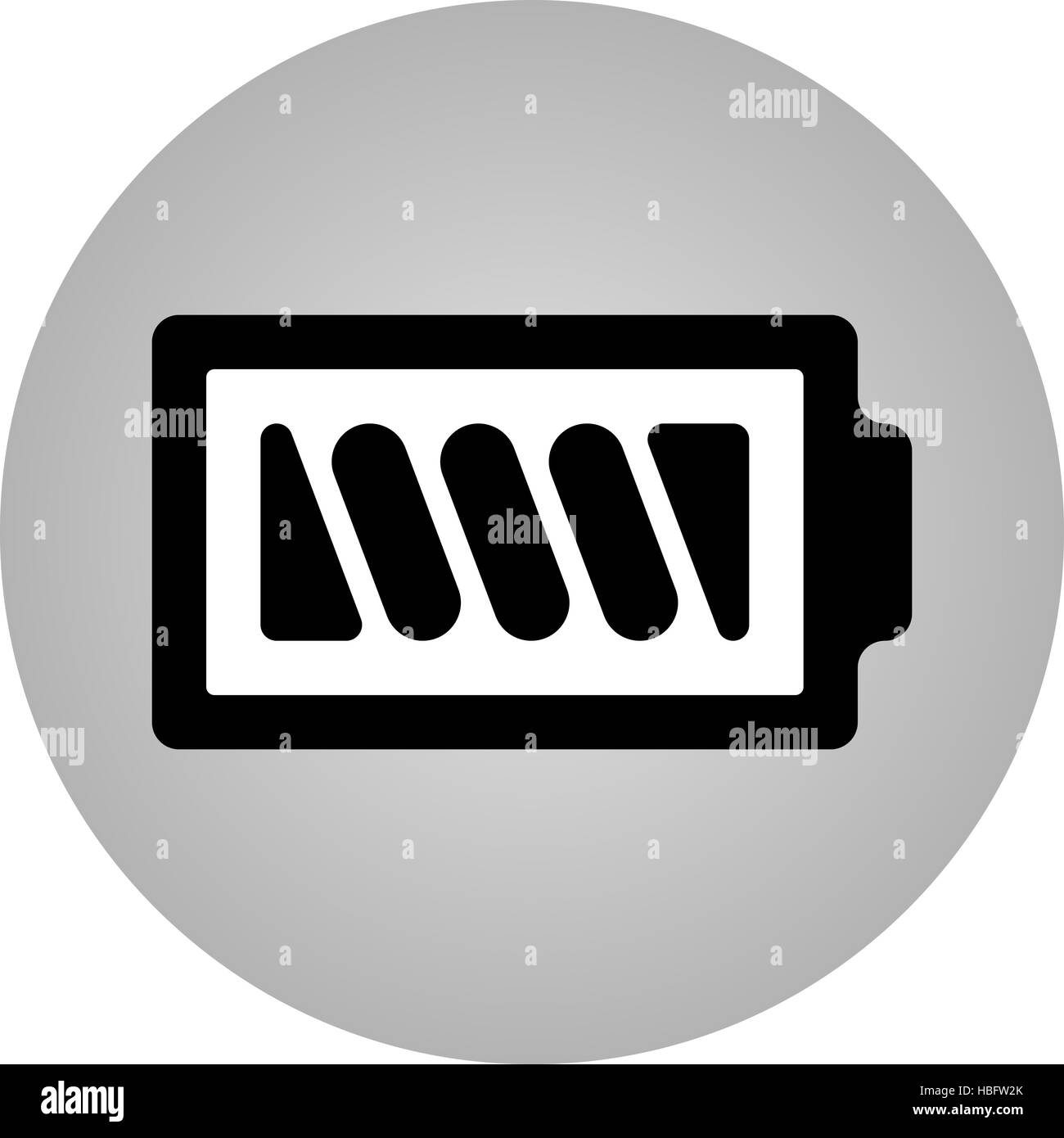 Battery icon, flat design Stock Photo - Alamy