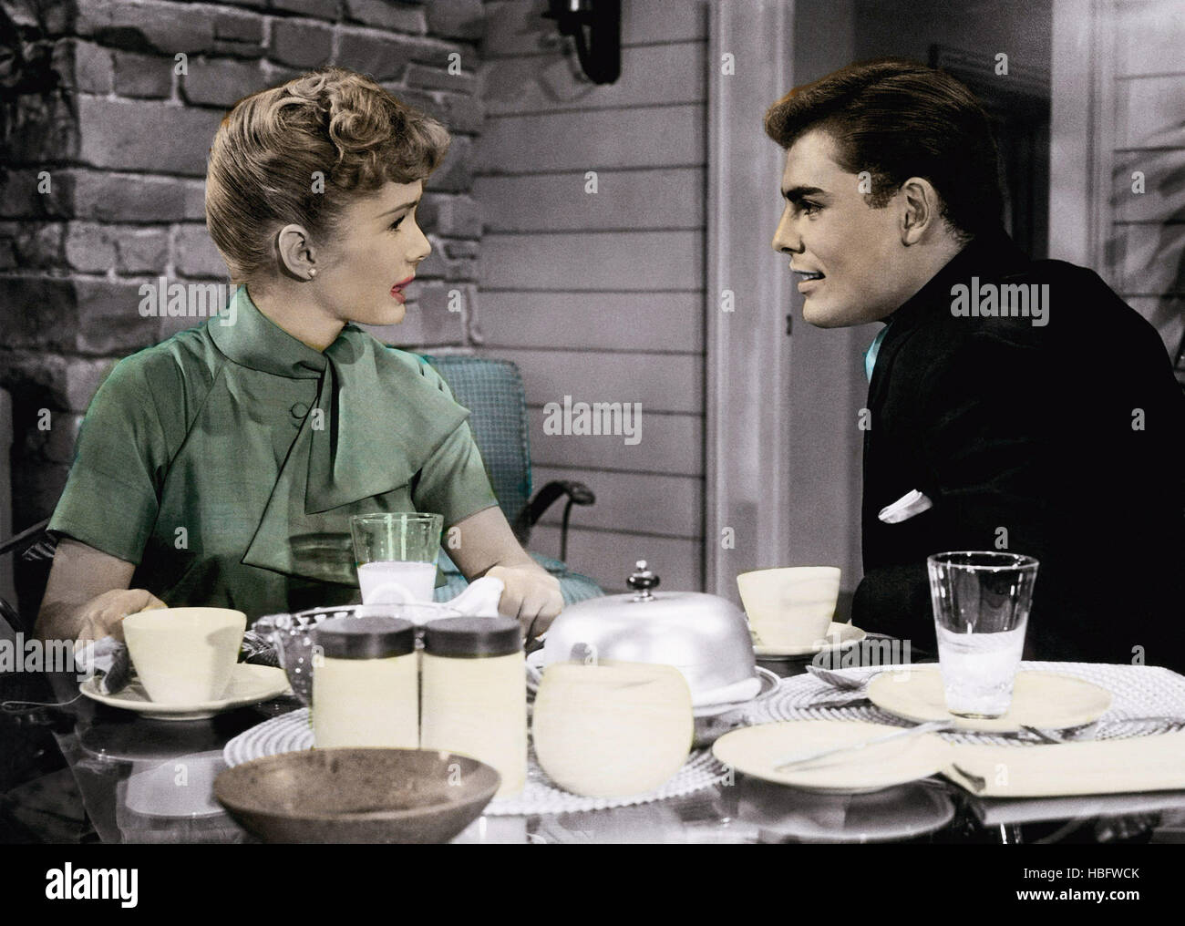 THIS HAPPY FEELING, from left, Debbie Reynolds, John Saxon, 1958 Stock ...