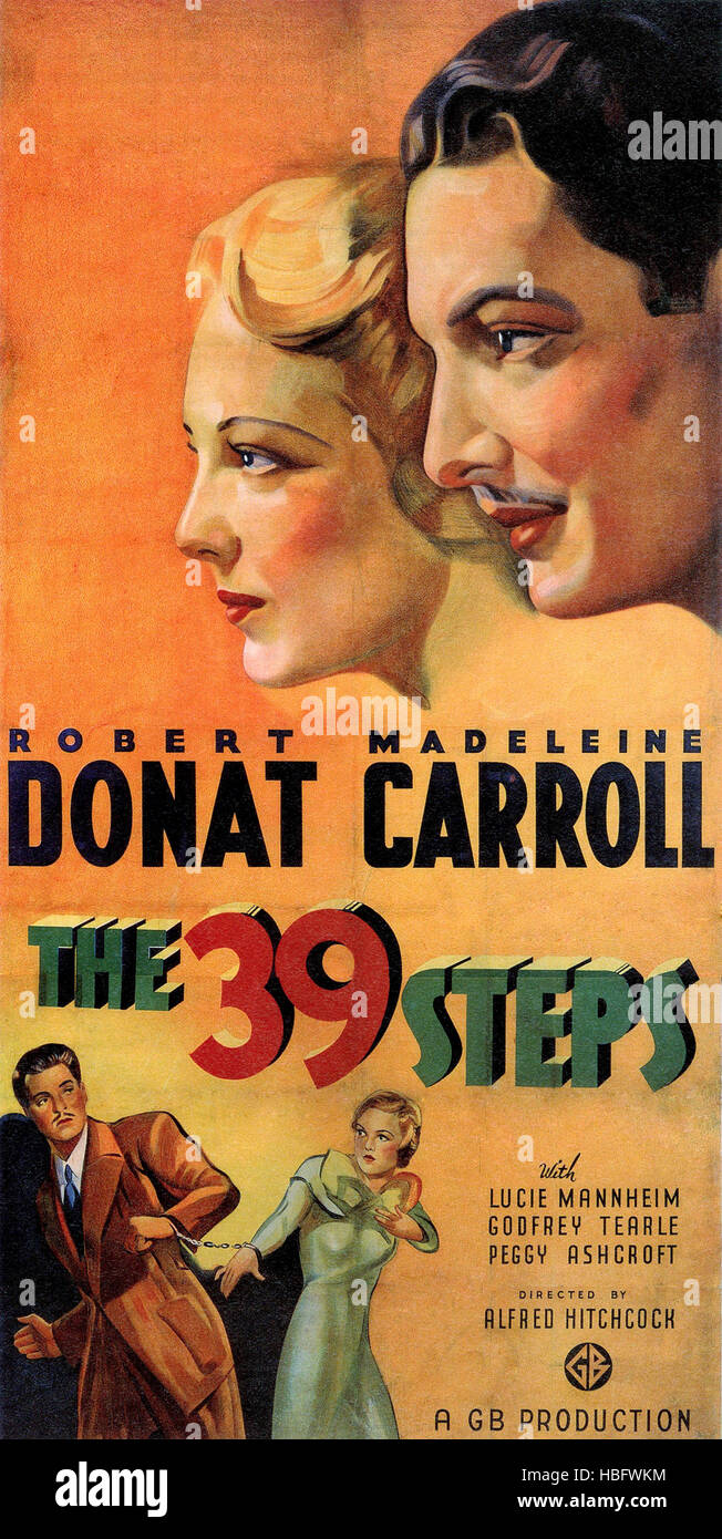 THE 39 STEPS, Madeleine Carroll, Robert Donat, 1935 Stock Photo - Alamy