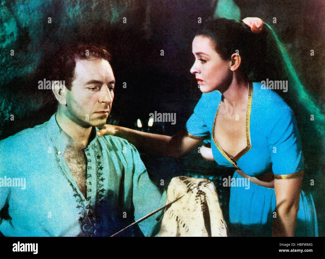 THIEF OF DAMASCUS, from left, Paul Henreid, Elena Verdugo, 1952 Stock ...