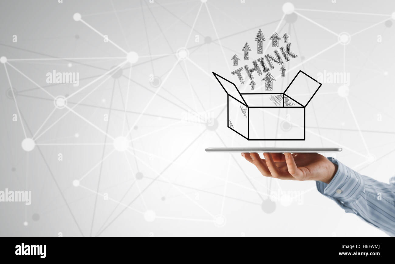 Thinking outside the box concept Stock Photo - Alamy