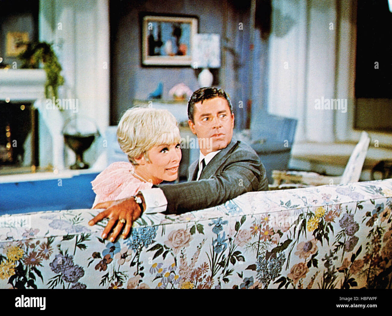 THREE ON A COUCH, from left, Janet Leigh, Jerry Lewis, 1966 Stock Photo ...