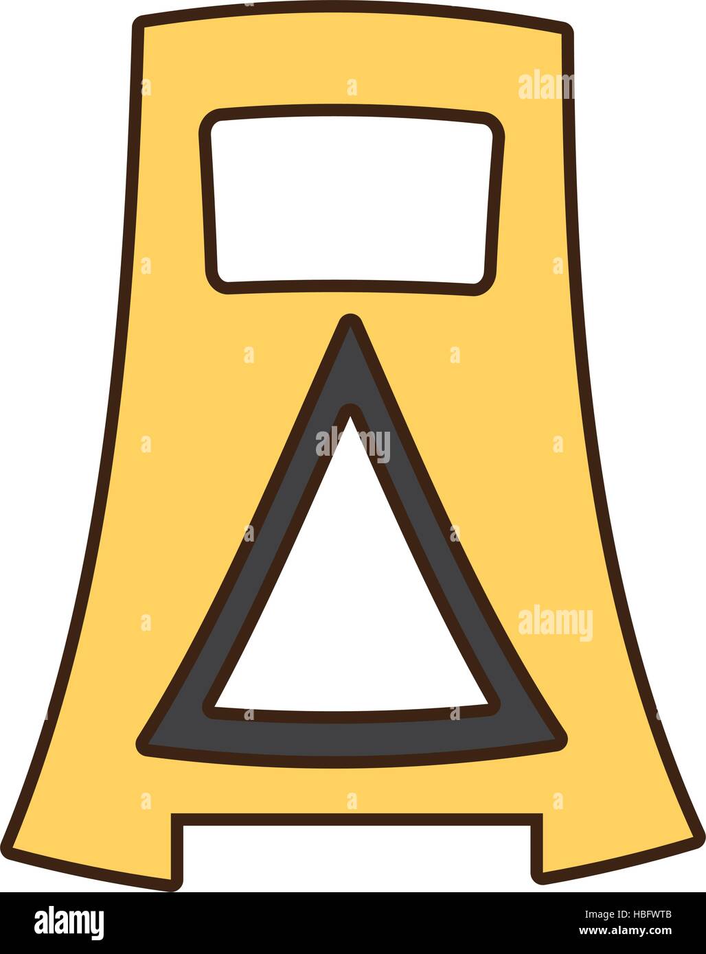 cartoon barrier warning advert careful vector illustration eps 10 Stock ...