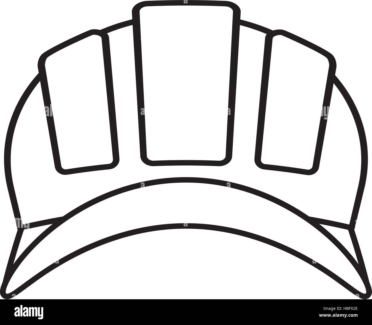 outline helmet head protective industrial vector illustration eps 10 ...