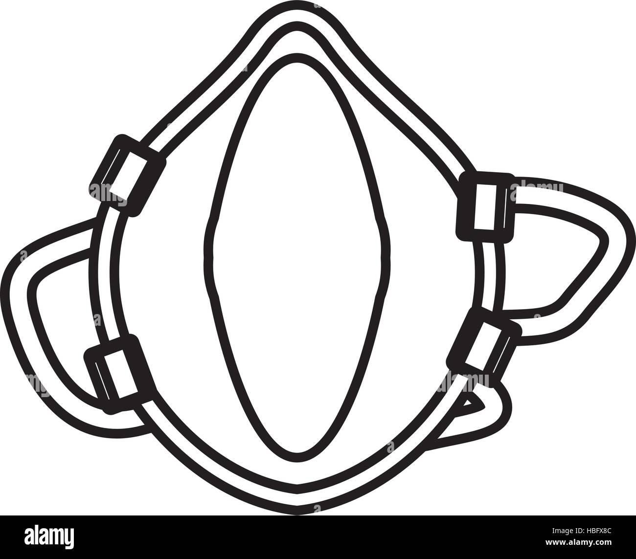 outline breathing mask respiration protection vector illustration eps ...