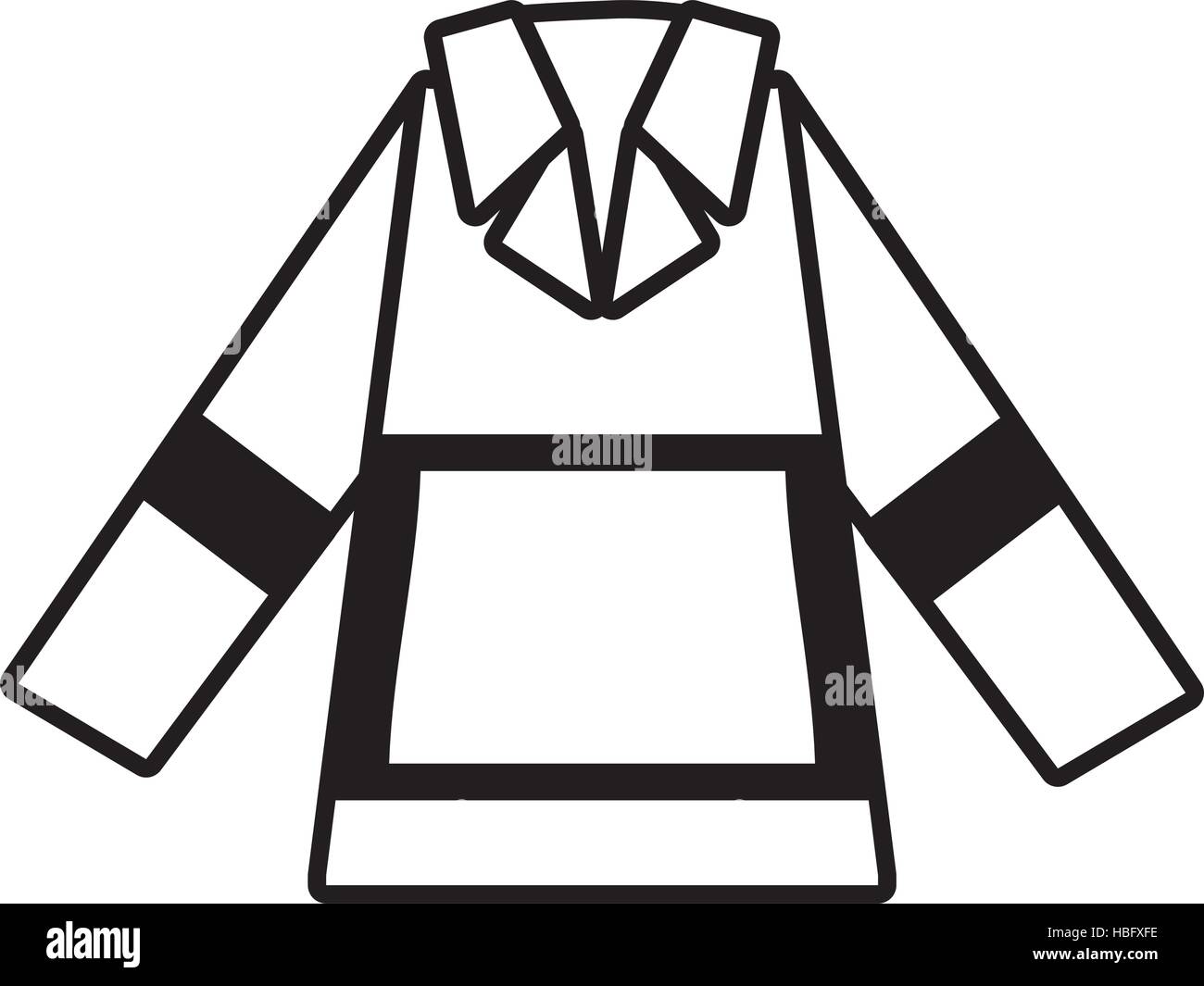 outline protective jacket reflecting strips vector illustration eps 10 ...