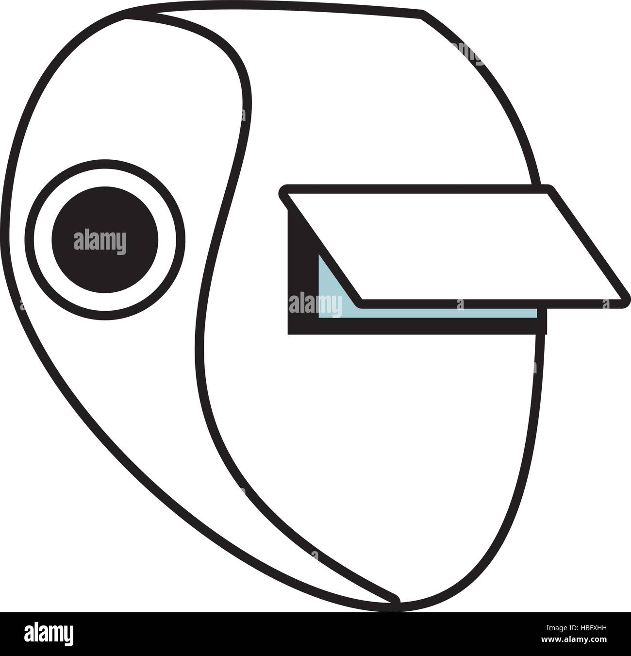 outline welder mask eyes security sign vector illustration eps 10 Stock ...