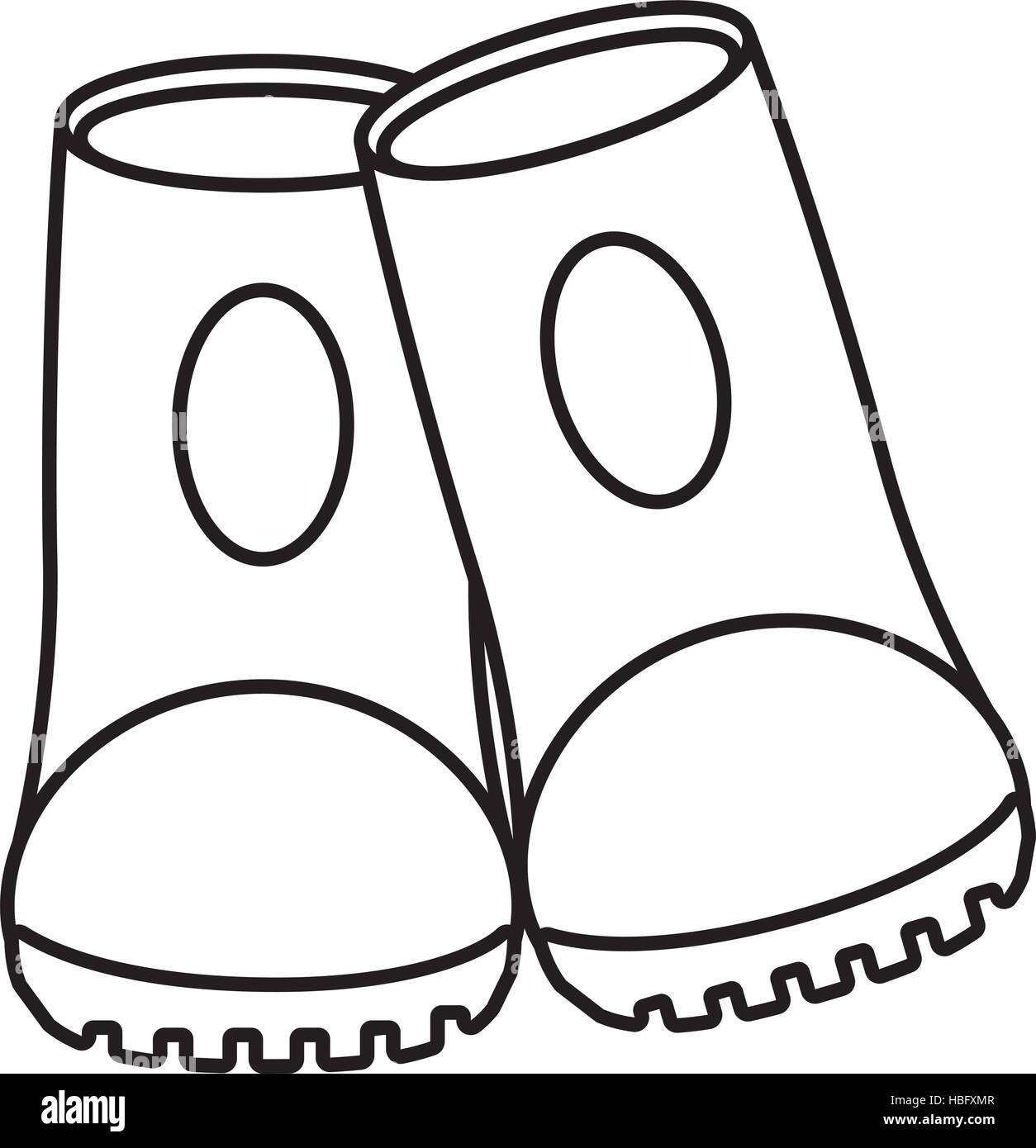 outline safety boot protective work sign vector illustration eps 10 ...