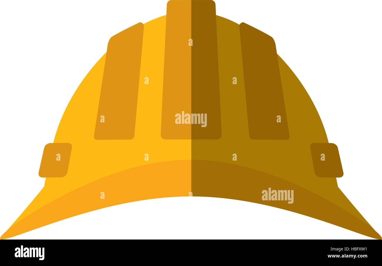 cartoon helmet head protective industrial shadow vector illustration ...