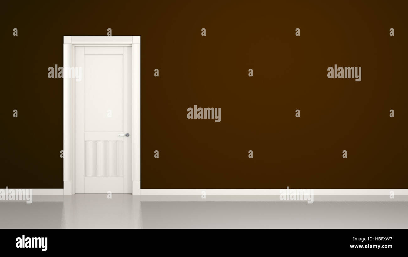 brown wall and door background Stock Photo - Alamy