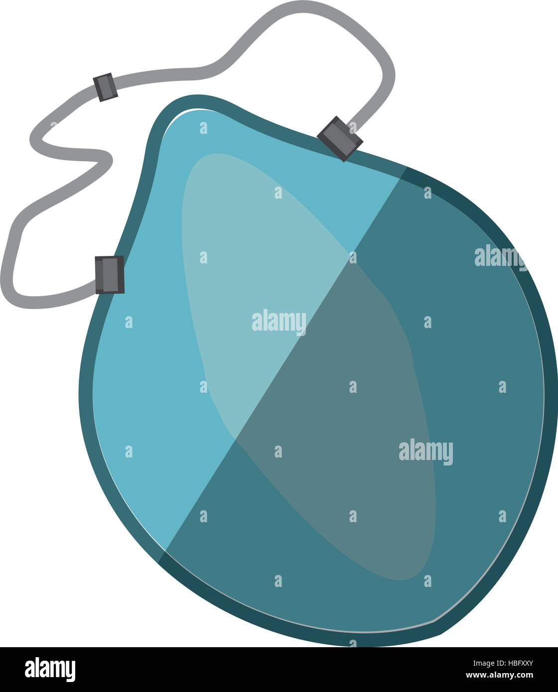 cartoon breathing mask respiration protection shadow vector ...