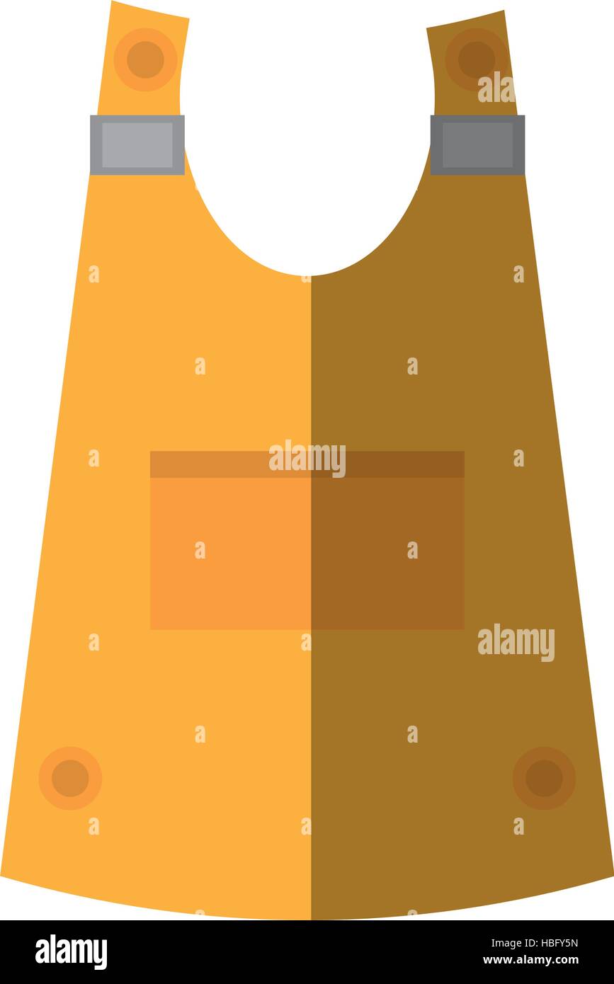 cartoon vest uniform worker protective shadow vector illustration eps ...