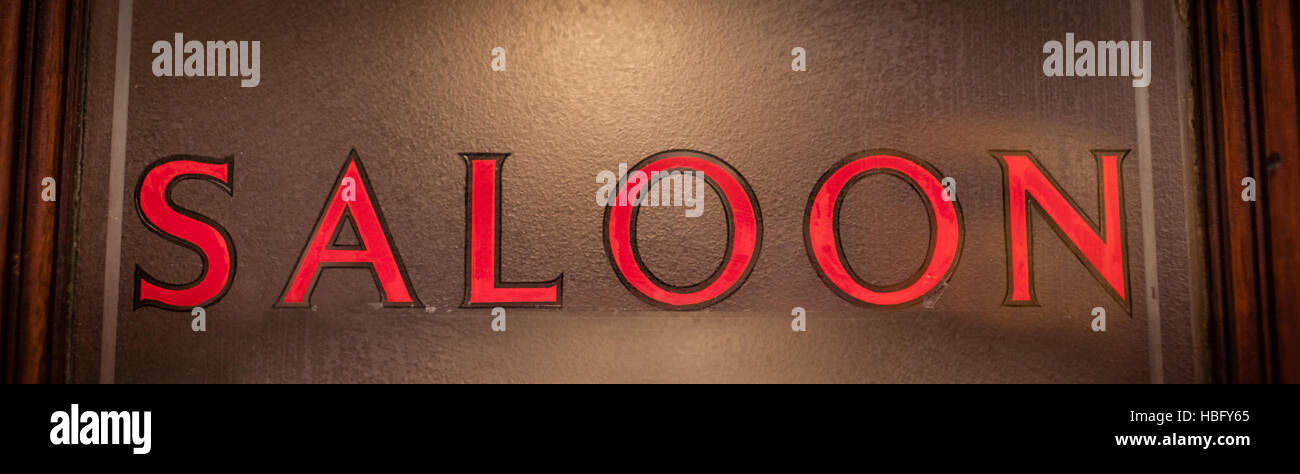 Saloon sign hi-res stock photography and images - Alamy