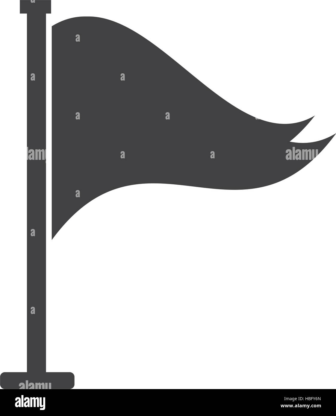 cartoon flag lifeguard alert symbol shadow vector illustration eps 10 ...
