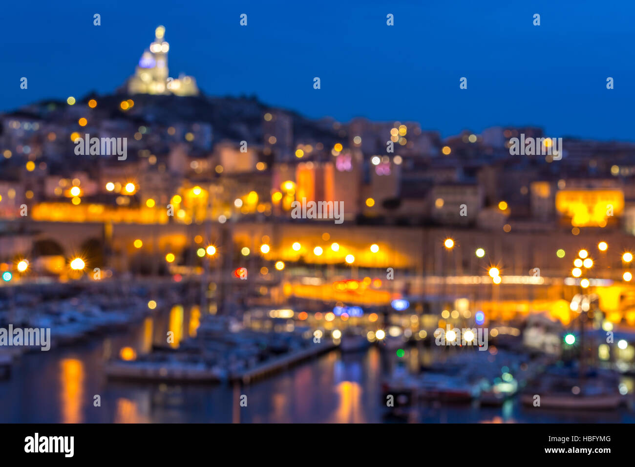 Marseille France night Stock Photo - Alamy