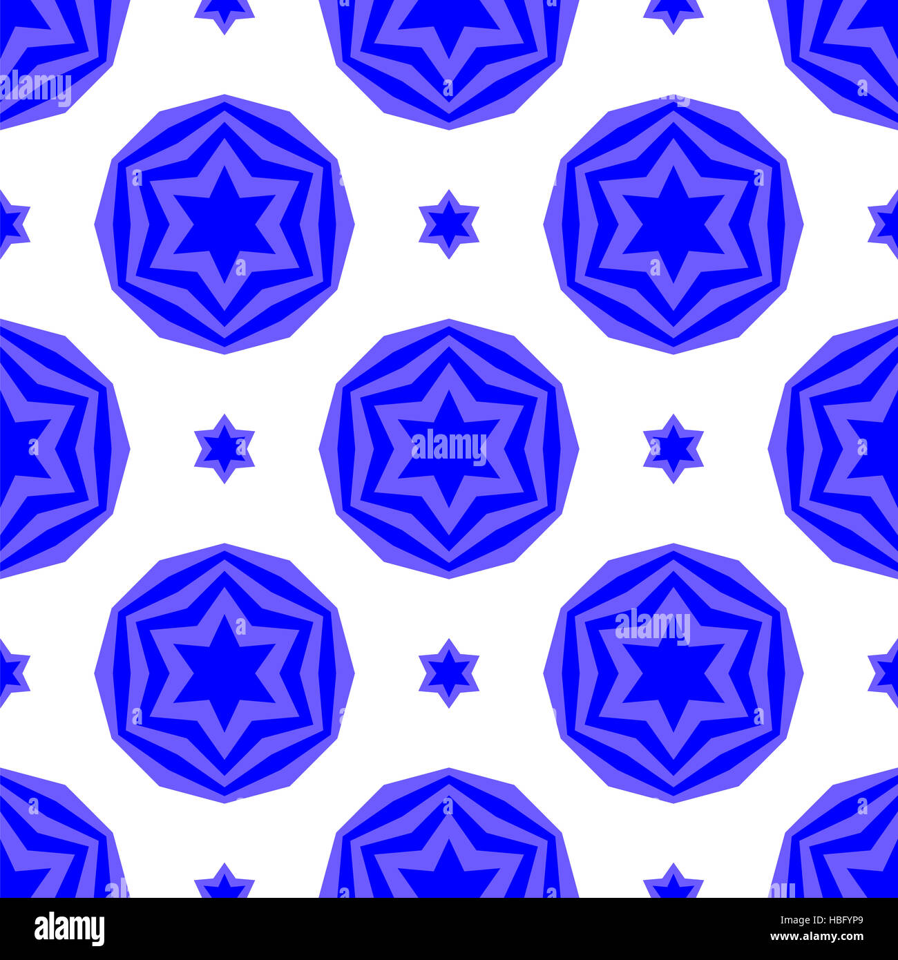 Blue David Star Seamless Background Stock Photo - Alamy