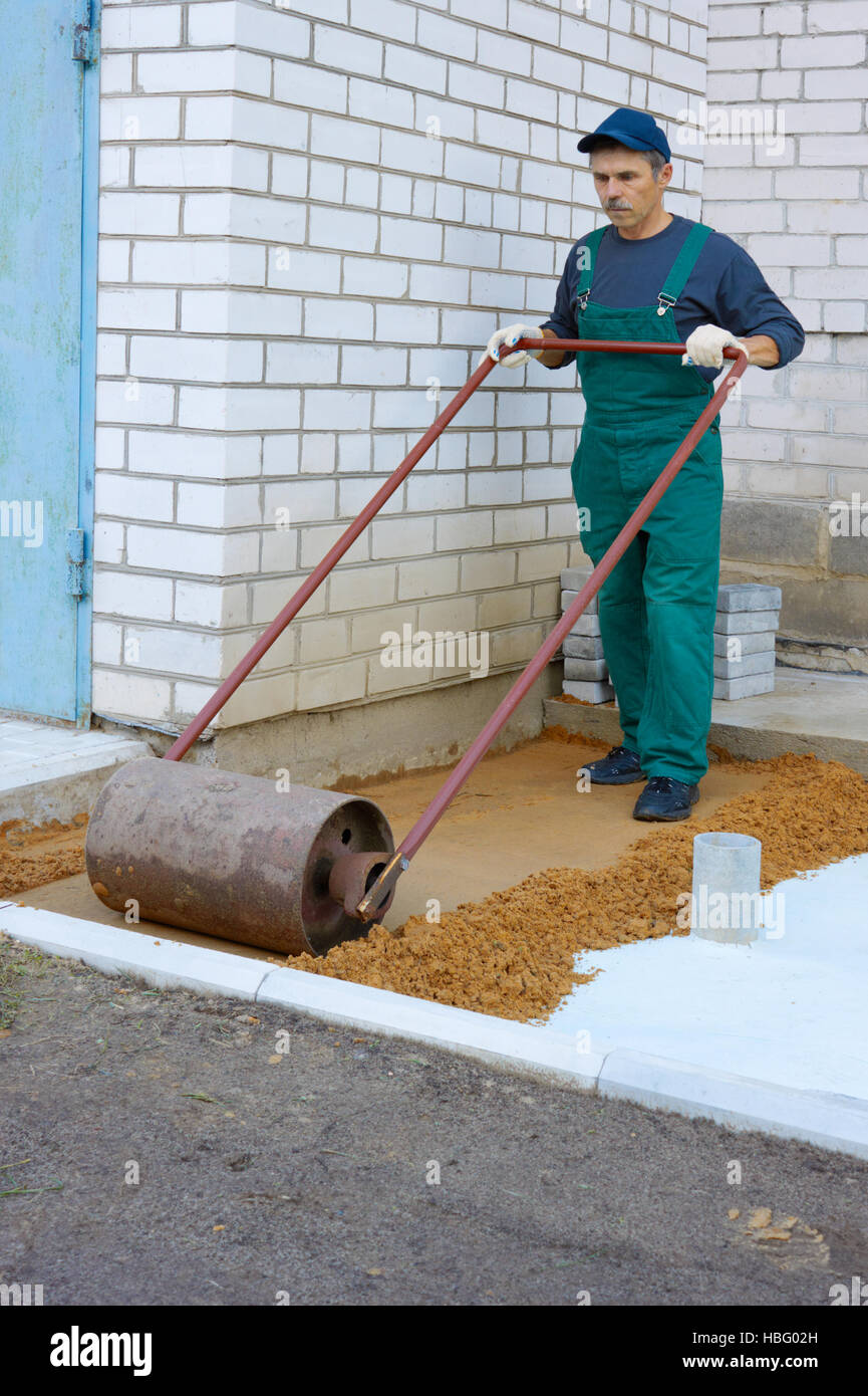 Preparation for a paving Stock Photo - Alamy