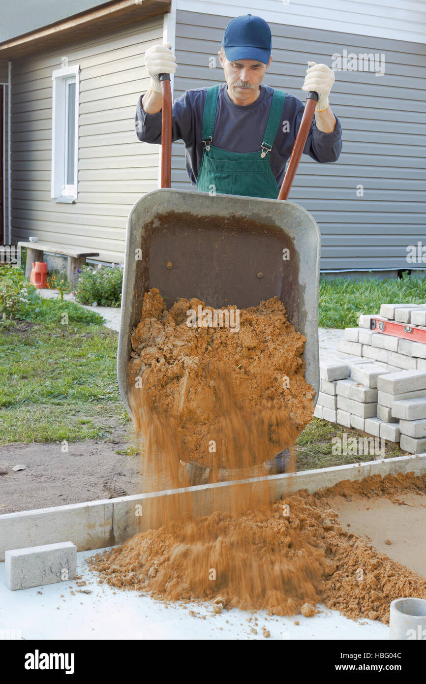 Preparation for a paving Stock Photo - Alamy