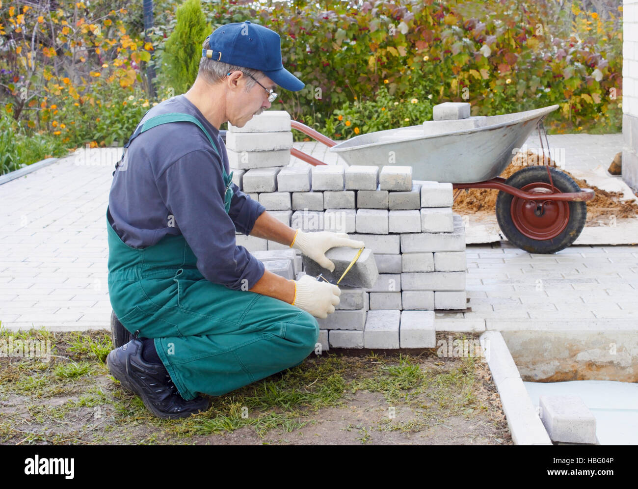 Preparation for a paving Stock Photo - Alamy