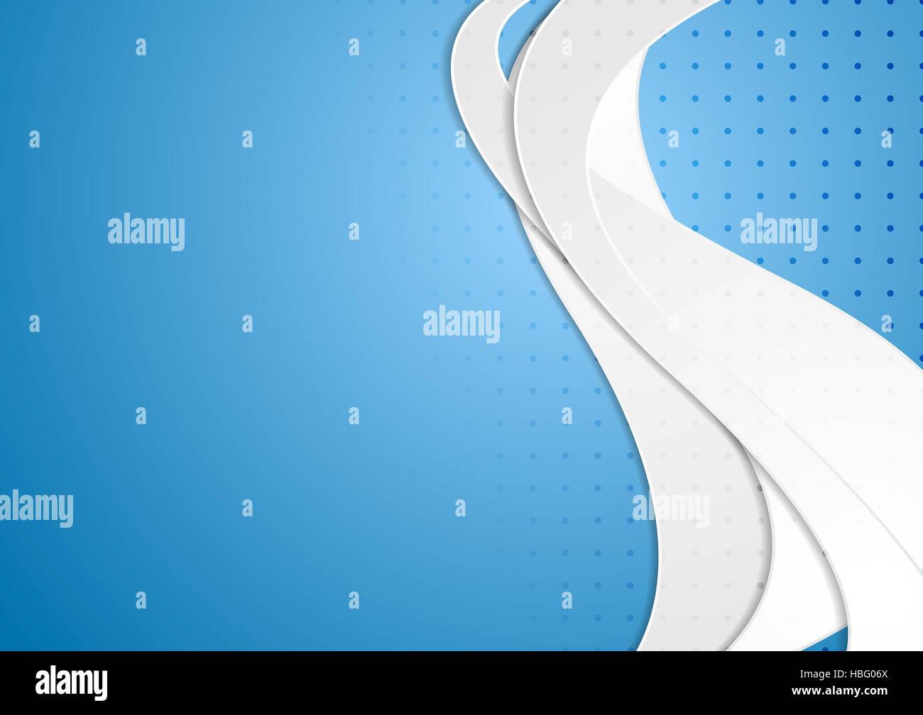Grey waves on blue dotted background Stock Photo - Alamy