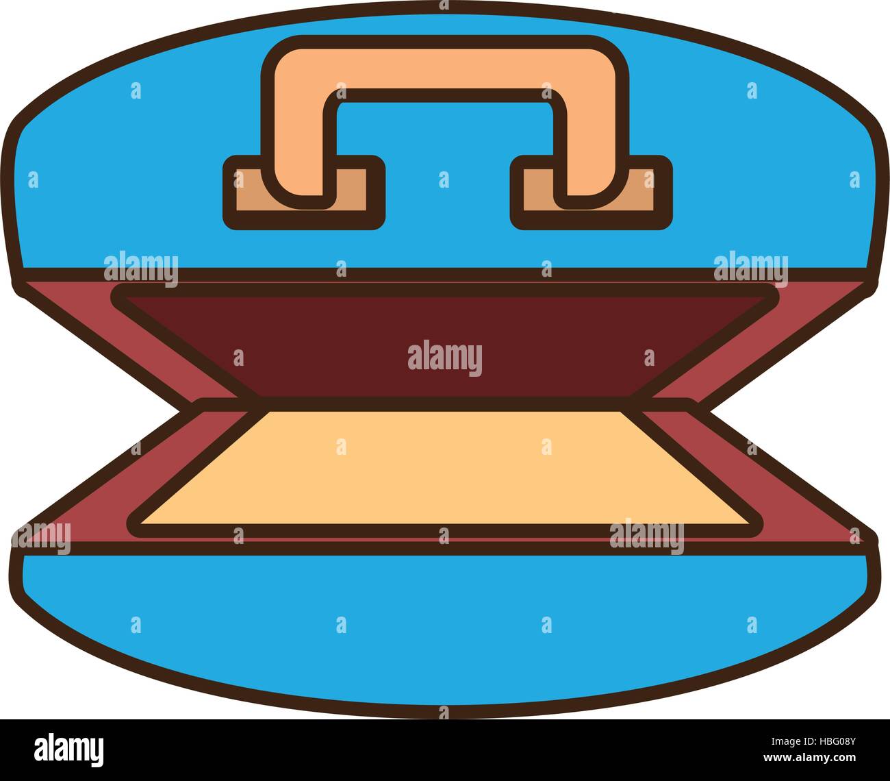 blue open suitcase luggage travel beach vector illustration eps 10 ...