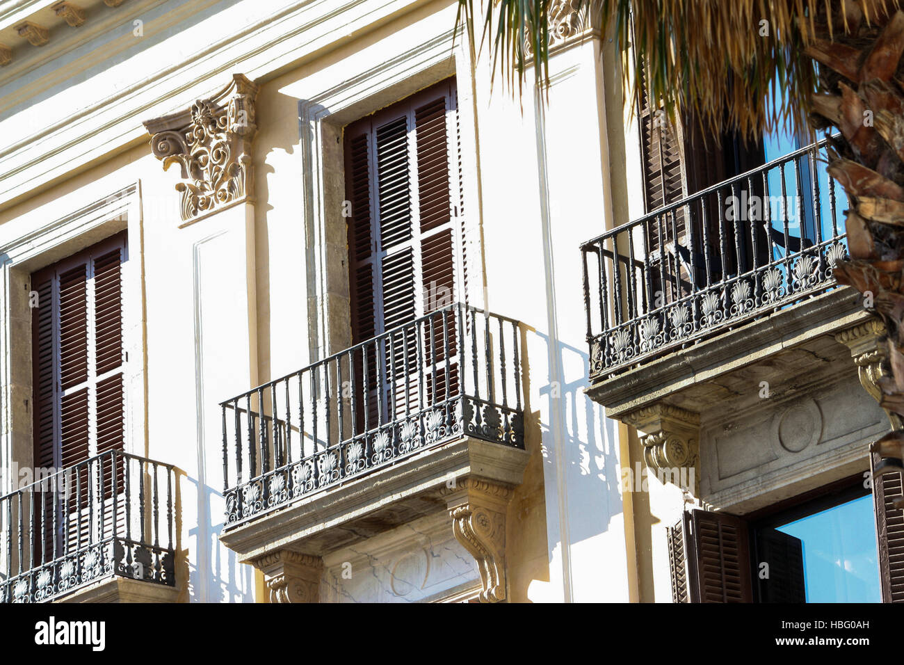 A row of houses in Europe, Spain, Barcelona Stock Photo - Alamy