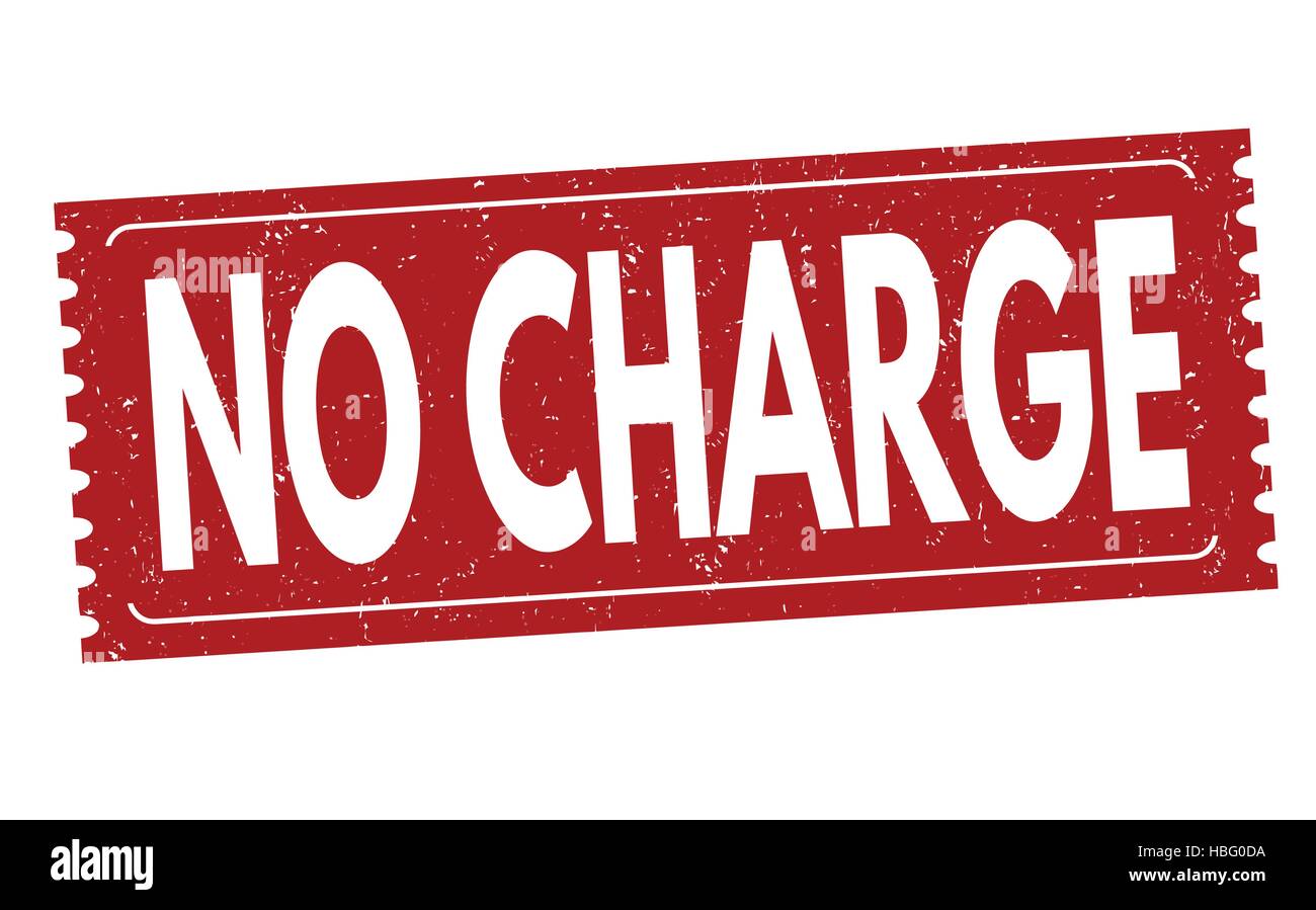 No charge grunge rubber stamp on white background, vector illustration ...