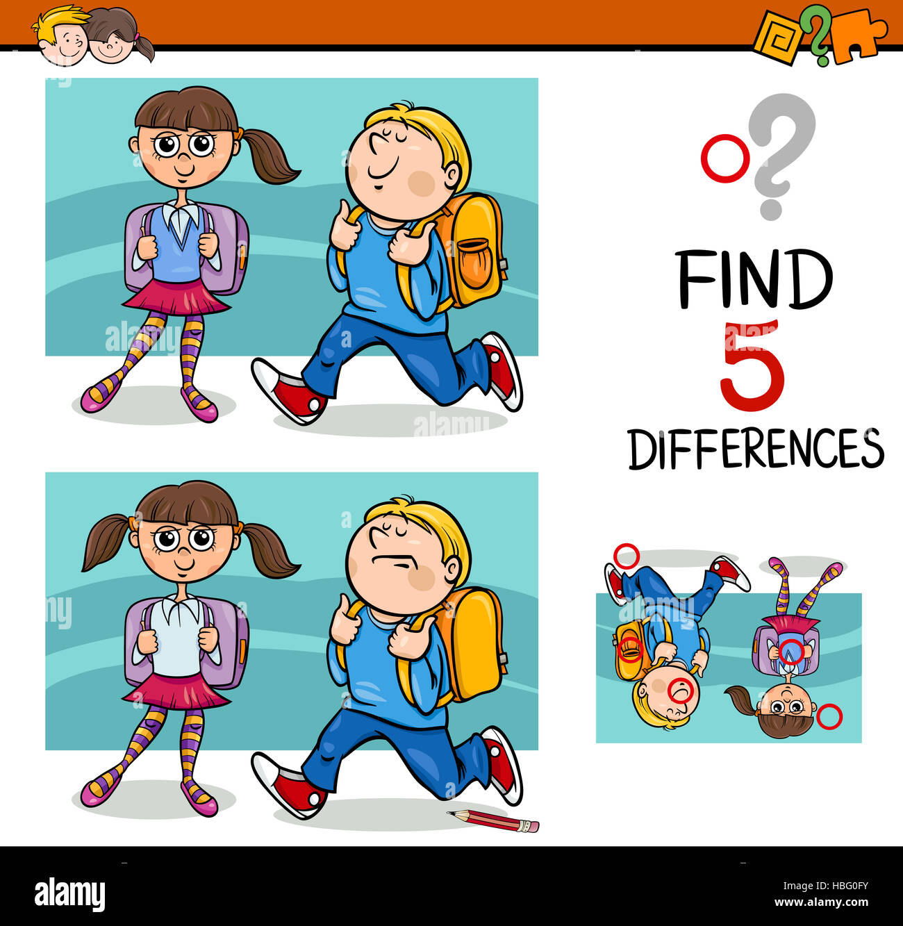 differences activity for kids Stock Photo - Alamy