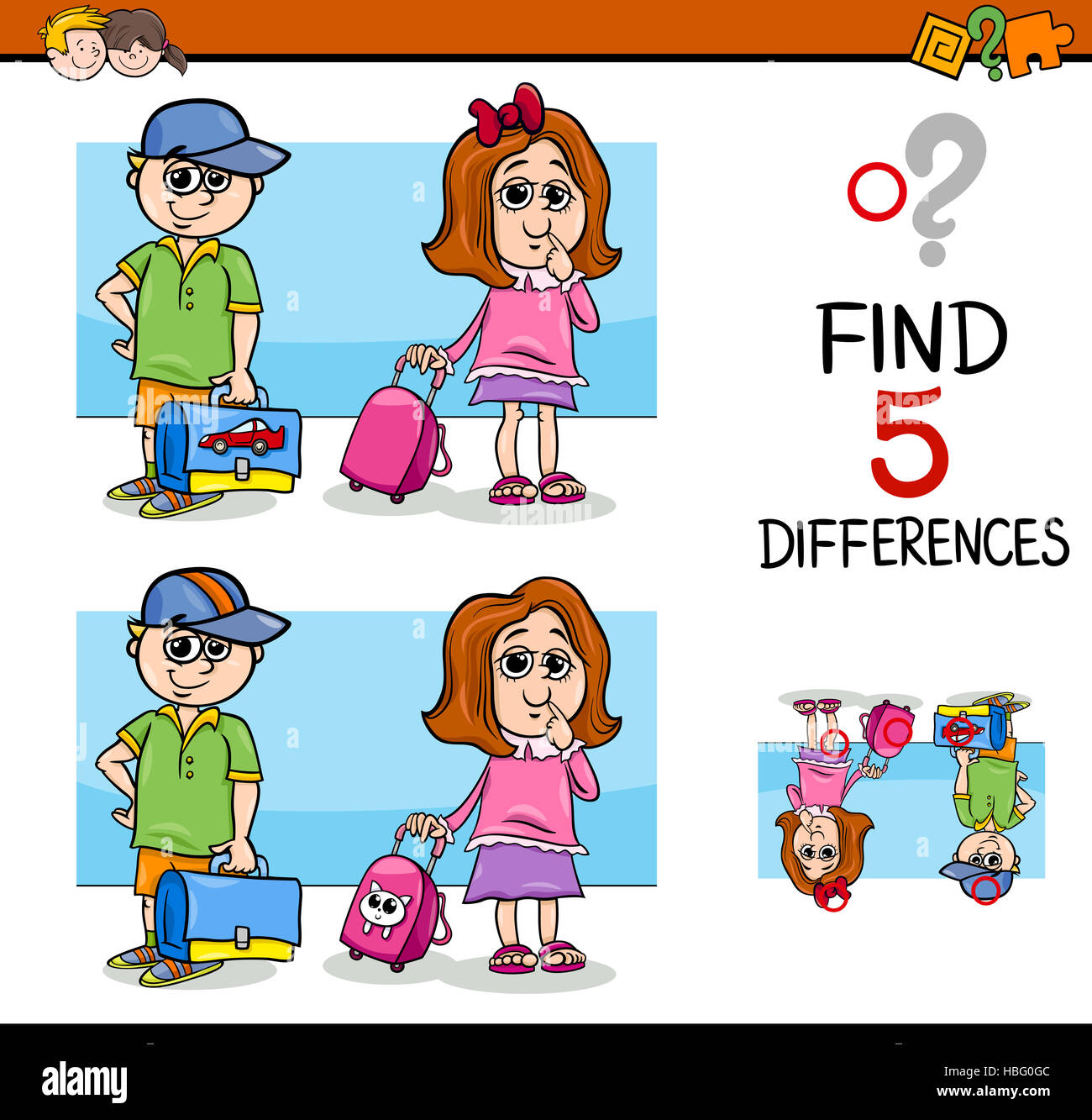 differences activity for children Stock Photo - Alamy