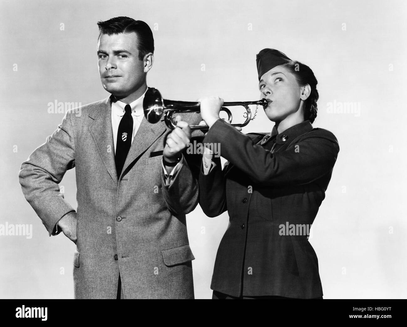 THE WAC FROM WALLA WALLA, from left, Stephen Dunne, Judy Canova, 1952 ...