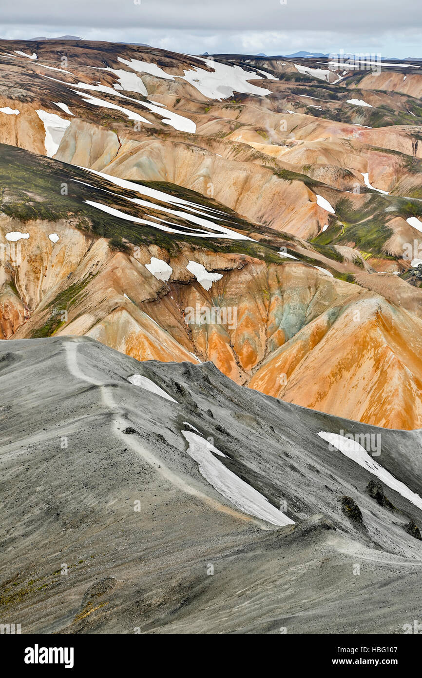 Rhyolite mountains, Landmannalaugar, Fjallabak Nature Reserve, Iceland ...