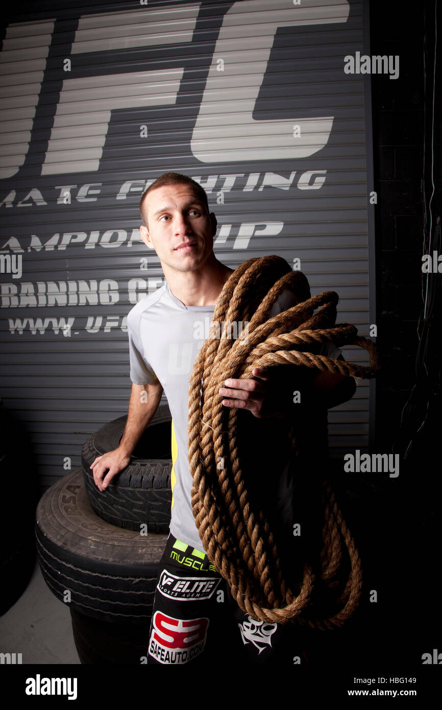 A portrait of UFC fighter Donald Cerrone before UFC 141 in Las Vegas ...