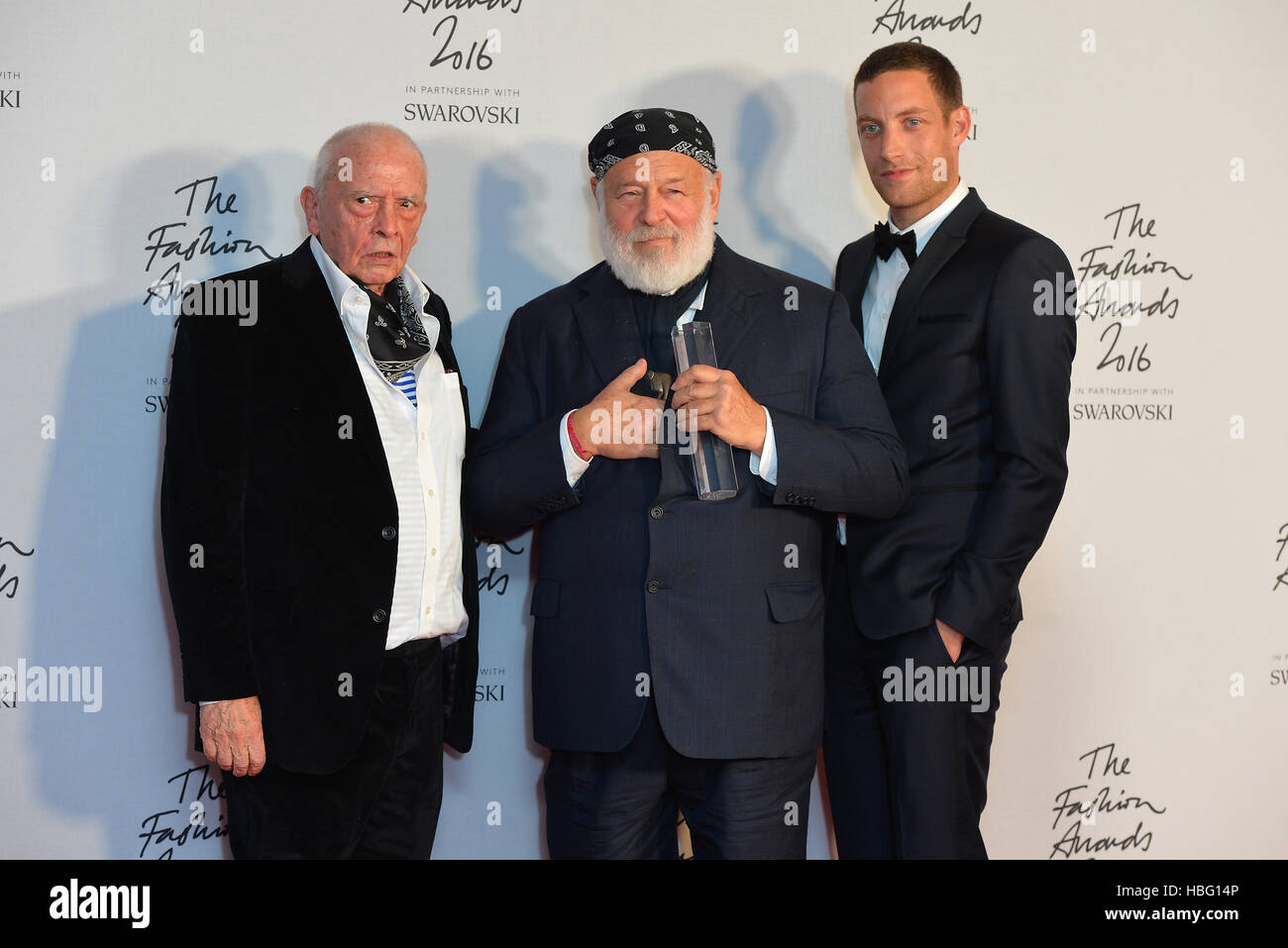 Bruce Weber with his Isabela Blow Award for Fashion Creator, alongside ...