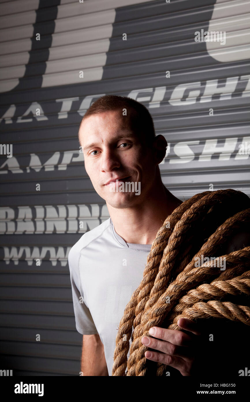 A portrait of UFC fighter Donald Cerrone before UFC 141 in Las Vegas ...