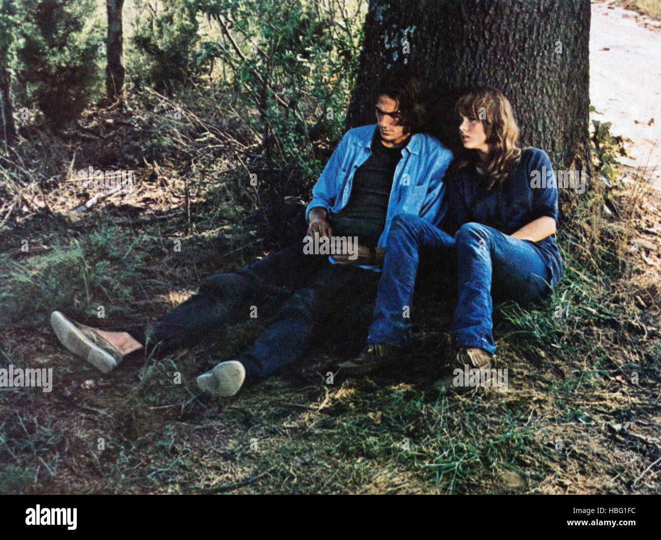 TWO-LANE BLACKTOP, from left, James Taylor, Laurie Bird, 1971 Stock ...