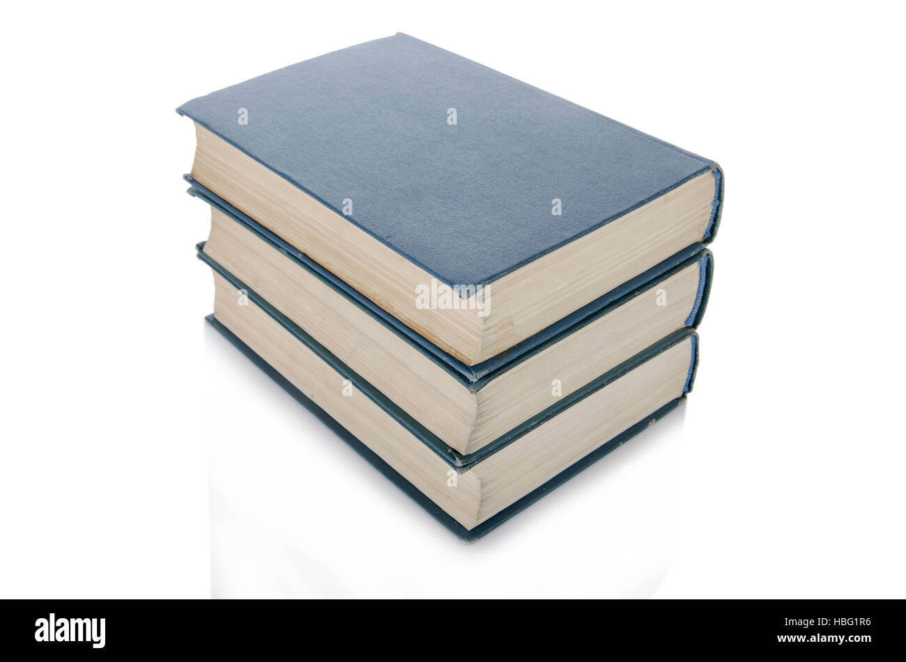 Stack of books isolated the white background Stock Photo - Alamy