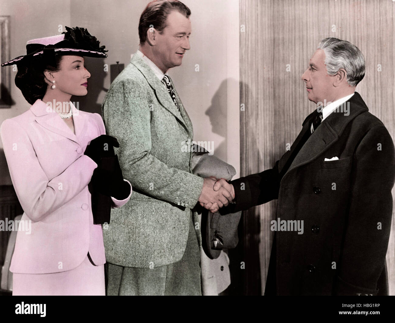 TYCOON, from left, Laraine Day, John Wayne, Cedric Hardwicke, 1947 ...