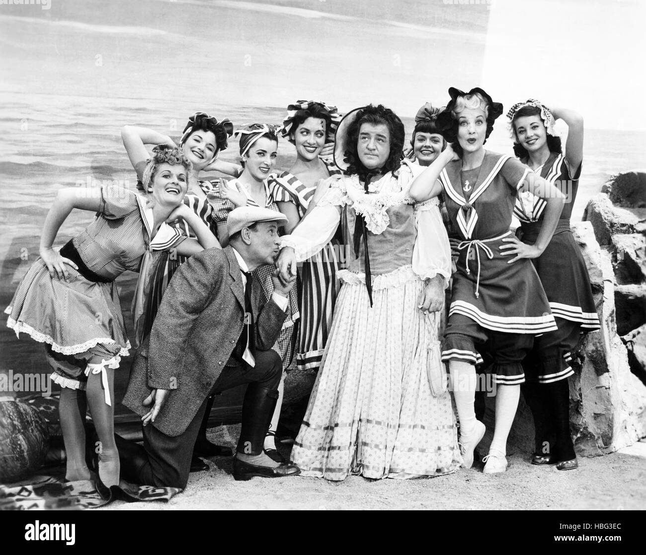 ABBOTT AND COSTELLO MEET THE KEYSTONE KOPS, Bud Abbott (kneeling), Lou ...