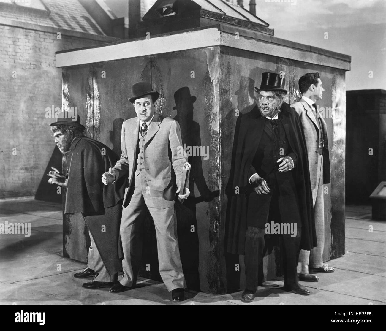 ABBOTT AND COSTELLO MEET DR. JEKYLL AND MR. HYDE, Bud Abbott (center), Craig Stevens (right ...