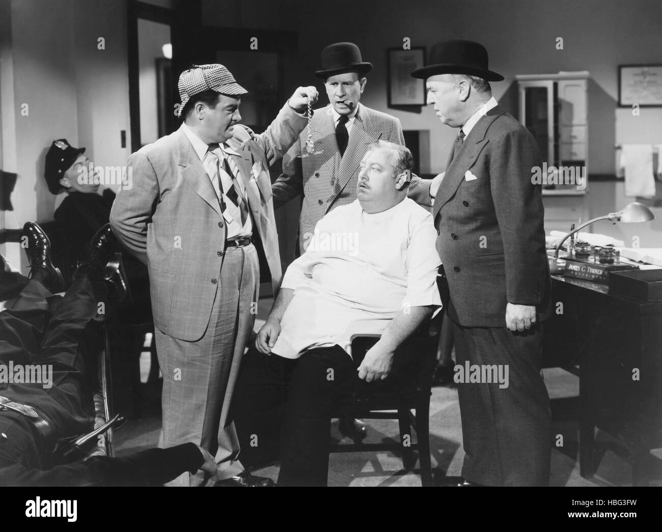 ABBOTT AND COSTELLO MEET THE INVISIBLE MAN, standing from left: Lou ...
