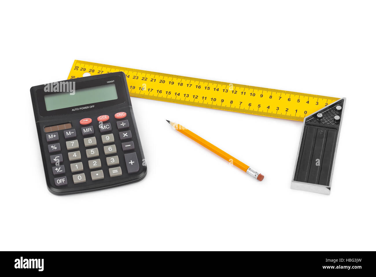 Calculator and tools Stock Photo - Alamy