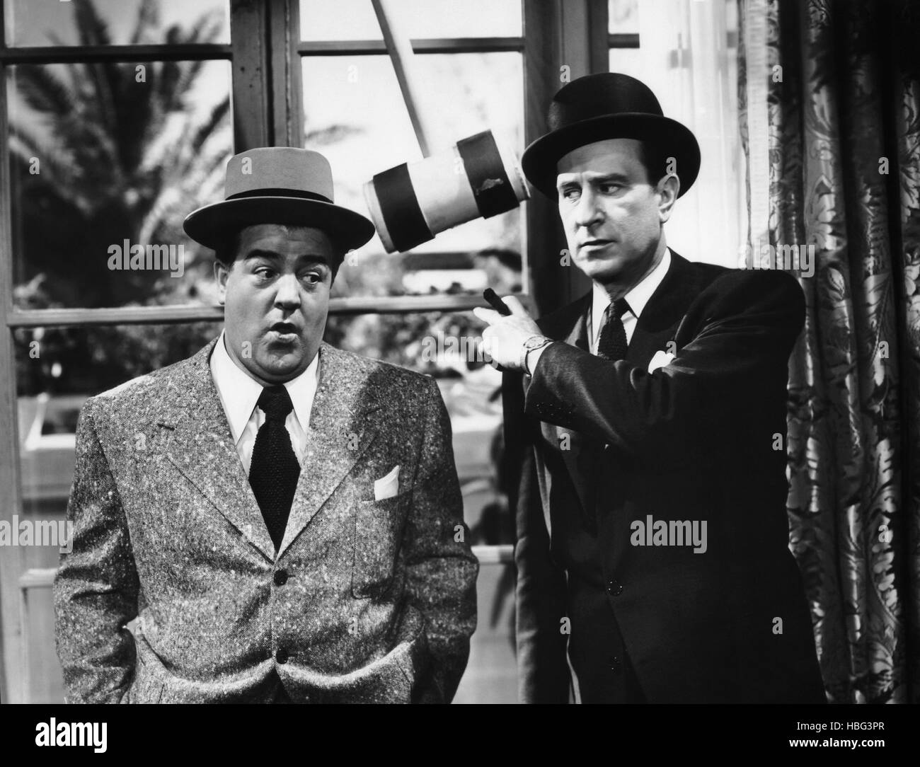 ABBOTT AND COSTELLO MEET THE KILLER, BORIS KARLOFF, Lou Costello, Bud Abbott, 1949 Stock Photo ...