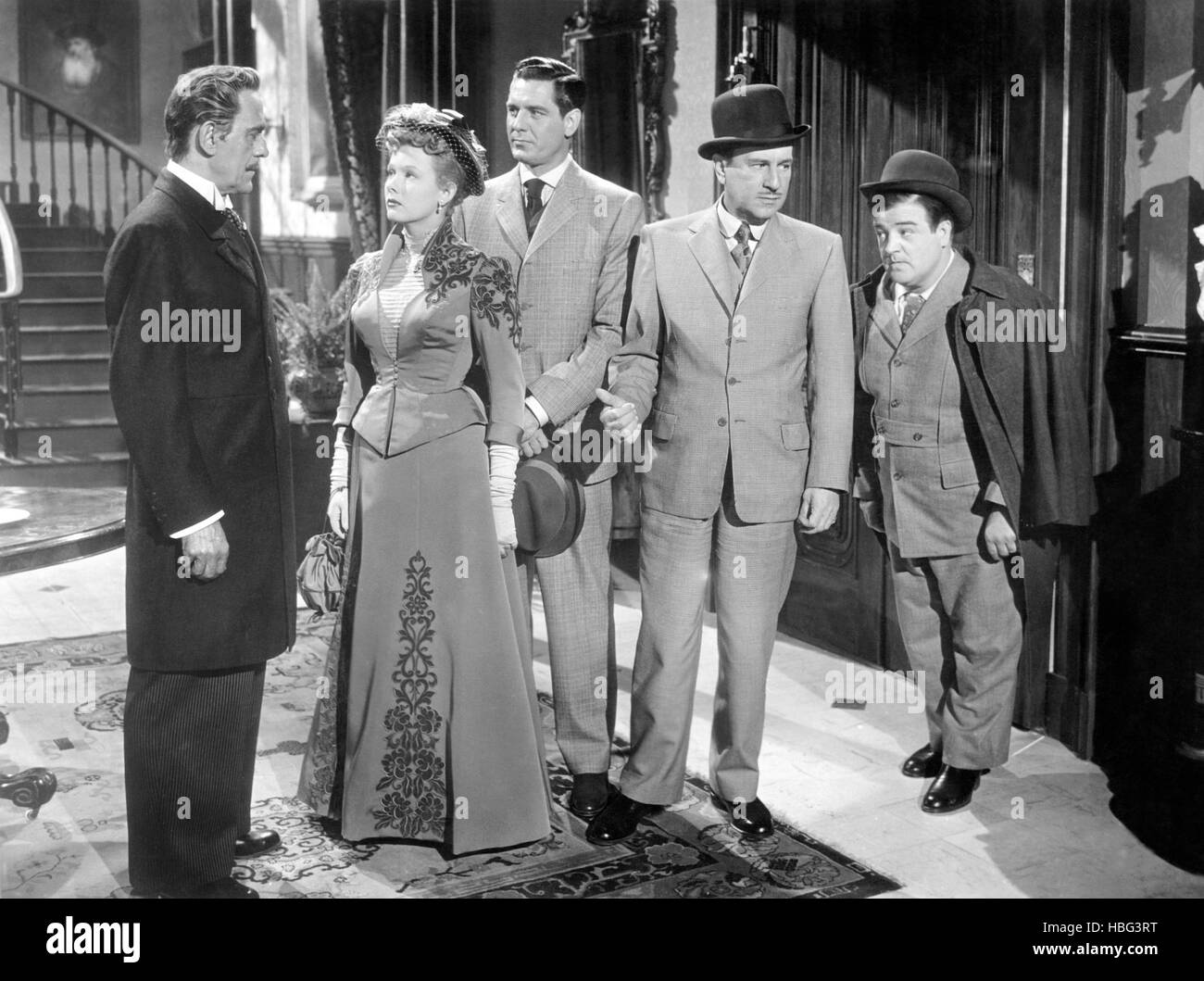ABBOTT AND COSTELLO MEET DR. JEKYLL AND MR. HYDE, from left: Boris Karloff, Helen Westcott ...