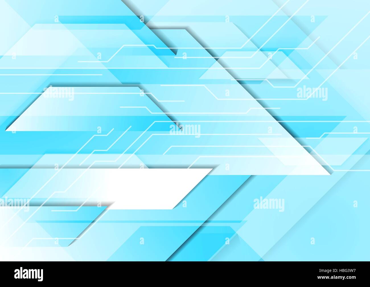 Cyan tech geometric background Stock Photo - Alamy
